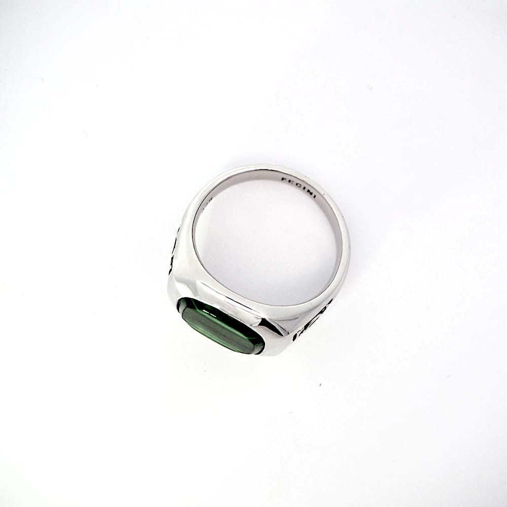 Octa Signet Ring Green - FECINI